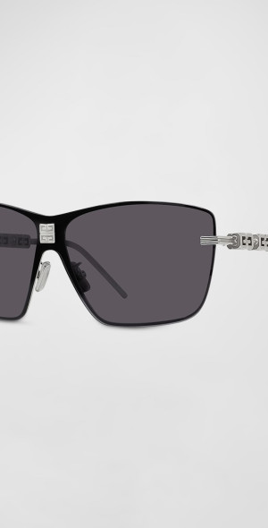 Givenchy - Men's 4Gem Metal Rectangle Sunglasses