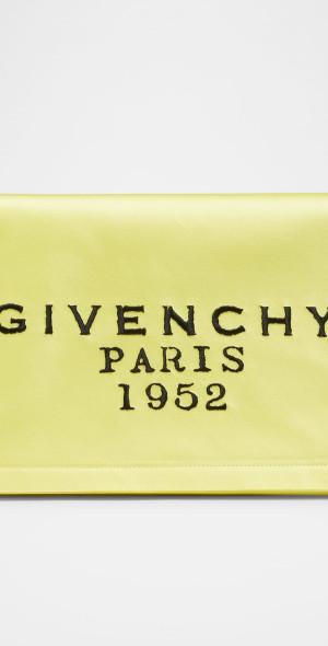 Givenchy - Pattern Pochette in Satin with Logo Embroidery