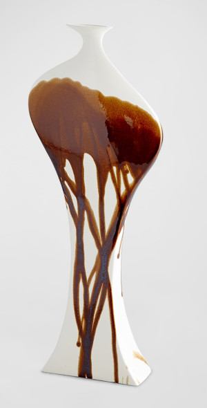 Global Views - Garnet Splash Small Curvy Bottle