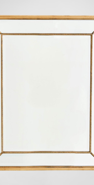 Global Views - Gilded Rope Mirror, Gold