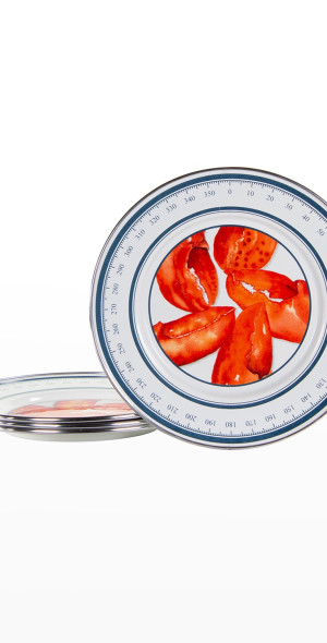 Golden Rabbit - Lobster Sandwich Plates, Set of 4