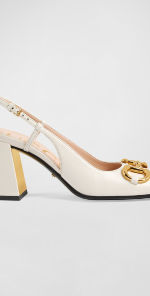 Gucci - Baby Horse Bit Slingback Pumps