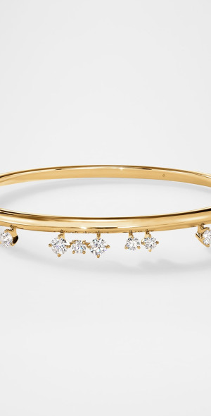 Hearts on Fire - Barre 18K Yellow Gold Floating Diamond Bangle