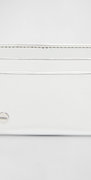 Isabel Marant - Chiba Metallic Faux-Leather Card Holder