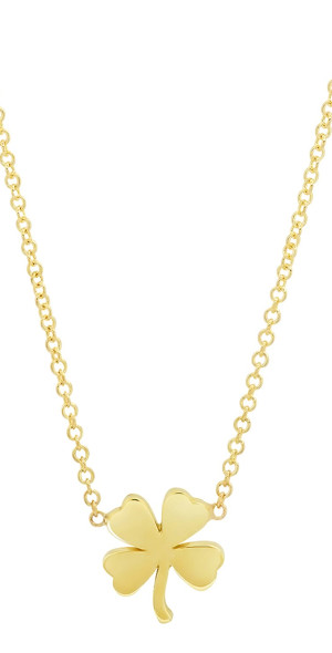 Jennifer Meyer - Mini Clover Necklace in Yellow Gold