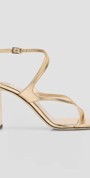 Jimmy Choo - Azie Metallic Ankle-Strap Sandals