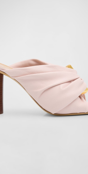 JW Anderson - Corner Lambskin Chain Twist Slide Sandals