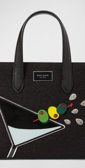 kate spade new york - manhattan small martini embellished tote bag