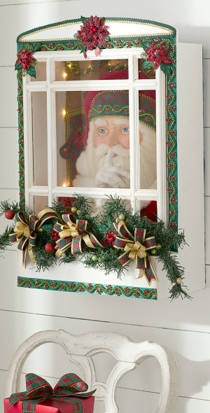 Katherine's Collection - Holiday Magic Santa In Window