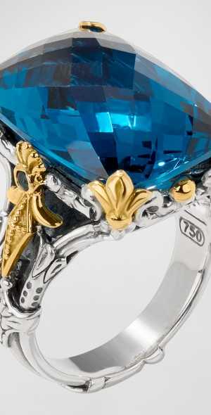 Konstantino - 18k Gold Blue Spinel Ring