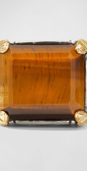 Konstantino - Men's Perseus Two-Tone Tiger's Eye Ring