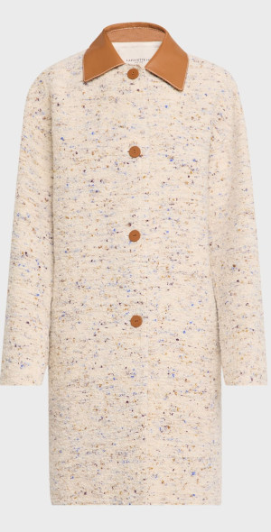 Lafayette 148 New York - Leather-Collar Boucle Coat