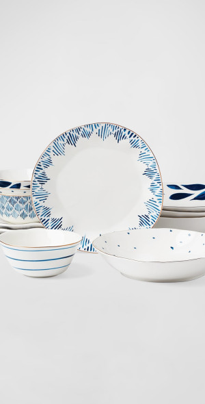 Lenox - Blue Bay 12-Piece Dinnerware Set, Service for 4