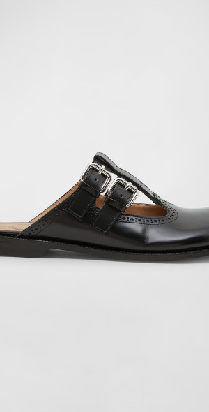 Loewe - Campo Leather Mary Jane Mules