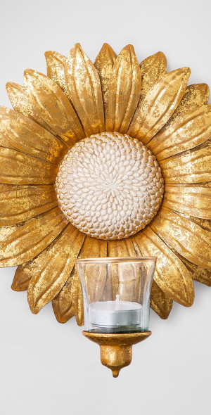 MacKenzie-Childs - Golden Sunburst Candle Sconce