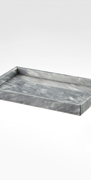 Marble Crafter - Eris Collection Cloud Gray Small Vanity Tray