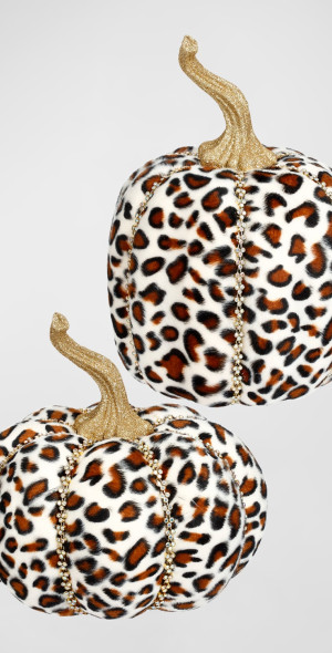 Mark Roberts - Jeweled Pumpkins, Leopard, Set of 2