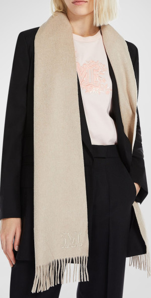 Max Mara - WS Dalia Beige Cashmere Stole
