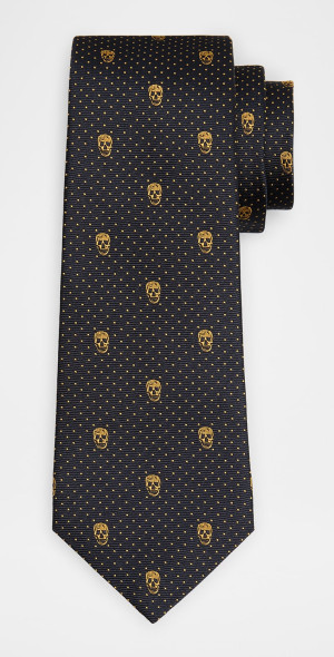 McQueen - Men's Skull & Polka Dot Tie