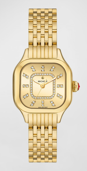 MICHELE - Meggie Diamond Dial High Shine Watch, Gold