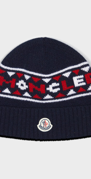 Moncler - Kid's Logo Intarsia Knit Cap