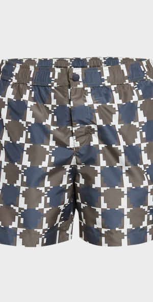 Moncler - Men's Pixelated Logo-Print Swim Shorts