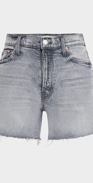 MOTHER - The Skipper Short & Long Fray Denim Shorts