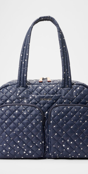 MZ WALLACE - Nik Star-Print Quilted Duffel Bag