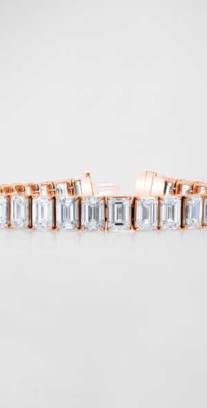 Neiman Marcus Diamonds - 18K Gold North-South Prong-Set Diamond Tennis ...