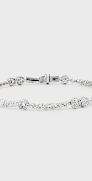 Neiman Marcus Diamonds - 18K White Gold Diamond Tennis Bracelet