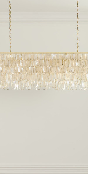 Neiman Marcus - Melissa 48" 6-Light Linear Capiz Shell Chandlier