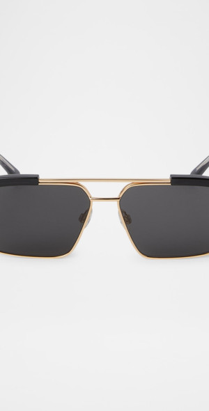 Palm Angels - Men's Panorama Acetate and Metal Rectangle Sunglasses