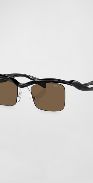 Prada - Men's Rimless Plastic Square Sunglasses