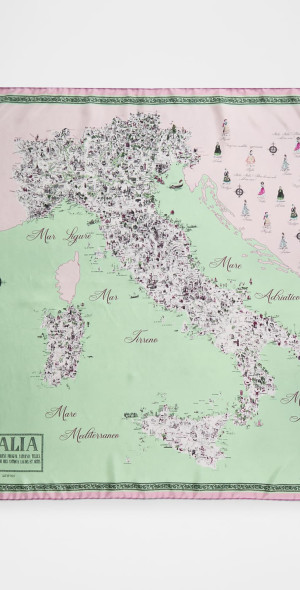 Rani Arabella - Italy-Print Silk Scarf