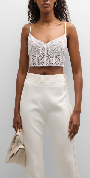 Retrofete - Pessa Embellished Eyelet Bra Top