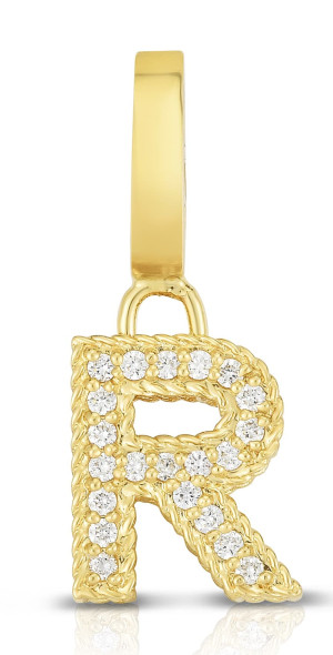 Roberto Coin - 18k Gold & Diamond Letter R Charm