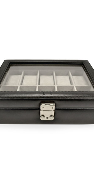 ROYCE New York - Personalized Leather 10-Watch Display Case