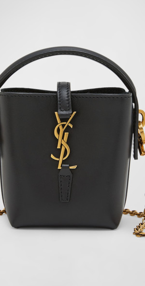 Saint Laurent - Le 37 Micro YSL Leather Bucket Bag