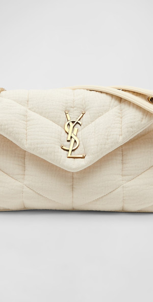 Saint Laurent - Loulou Small YSL Shoulder Bag in Quilted Fabric
