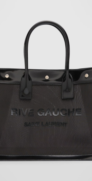 Saint Laurent - Rive Gauche Small YSL Mesh Tote Bag