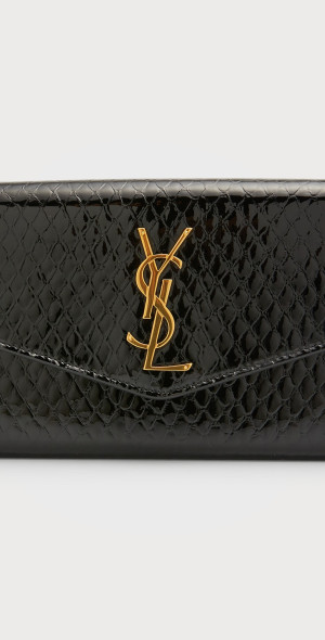 Saint Laurent - Uptown YSL Snakeskin Chain Crossbody Bag