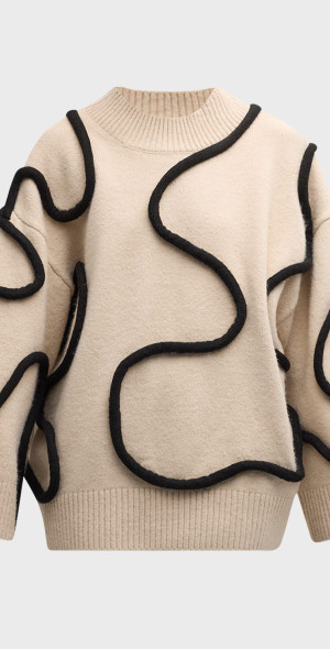 SIMONMILLER - Leith Squiggle Knit Oversized Sweater