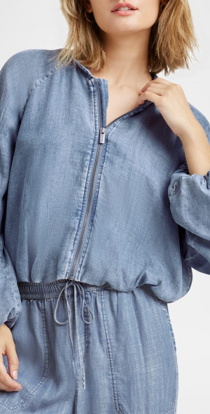 Splendid - Carina Indigo Bomber Jacket