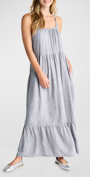 Splendid - Cheyenne Stripe Tiered Linen-Blend Maxi Dress
