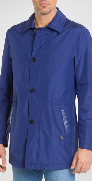 Stefano Ricci - Men's Solid Silk Jacket w/ Crocodile Detail