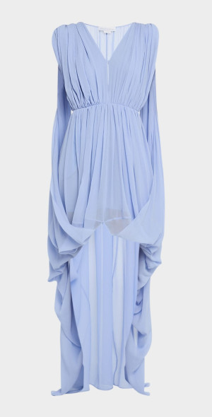 Stella McCartney - Creponne High-Low Drape Dress