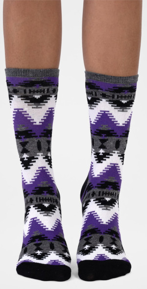 Stems - Alex Diamond Intarsia Wool-Blend Socks