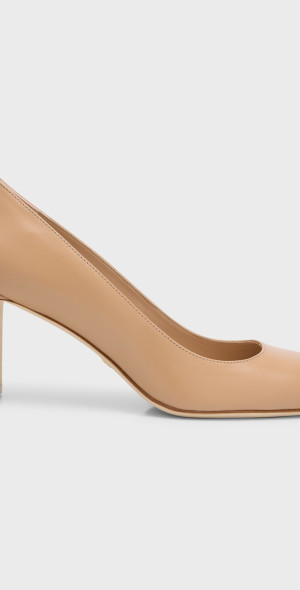 Stuart Weitzman - Vida Leather Block-Heel Pumps