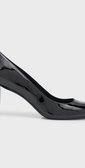 Stuart Weitzman - Vida Patent Block-Heel Pumps