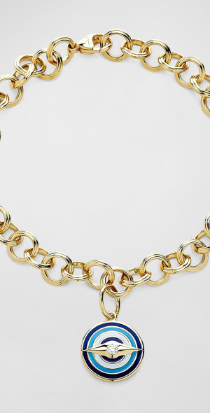 Syna - 18K Yellow Gold Chakra Evil Eye Charm Bracelet
